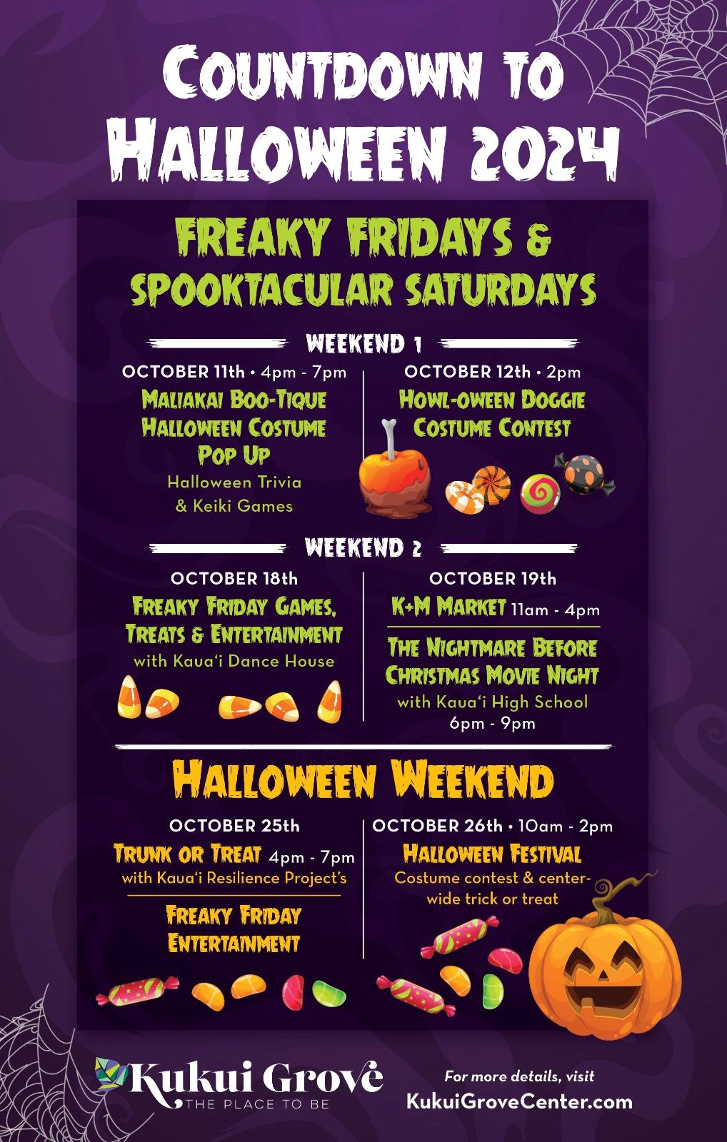 Countdown to Halloween - events all month! | Kukui Grove Center