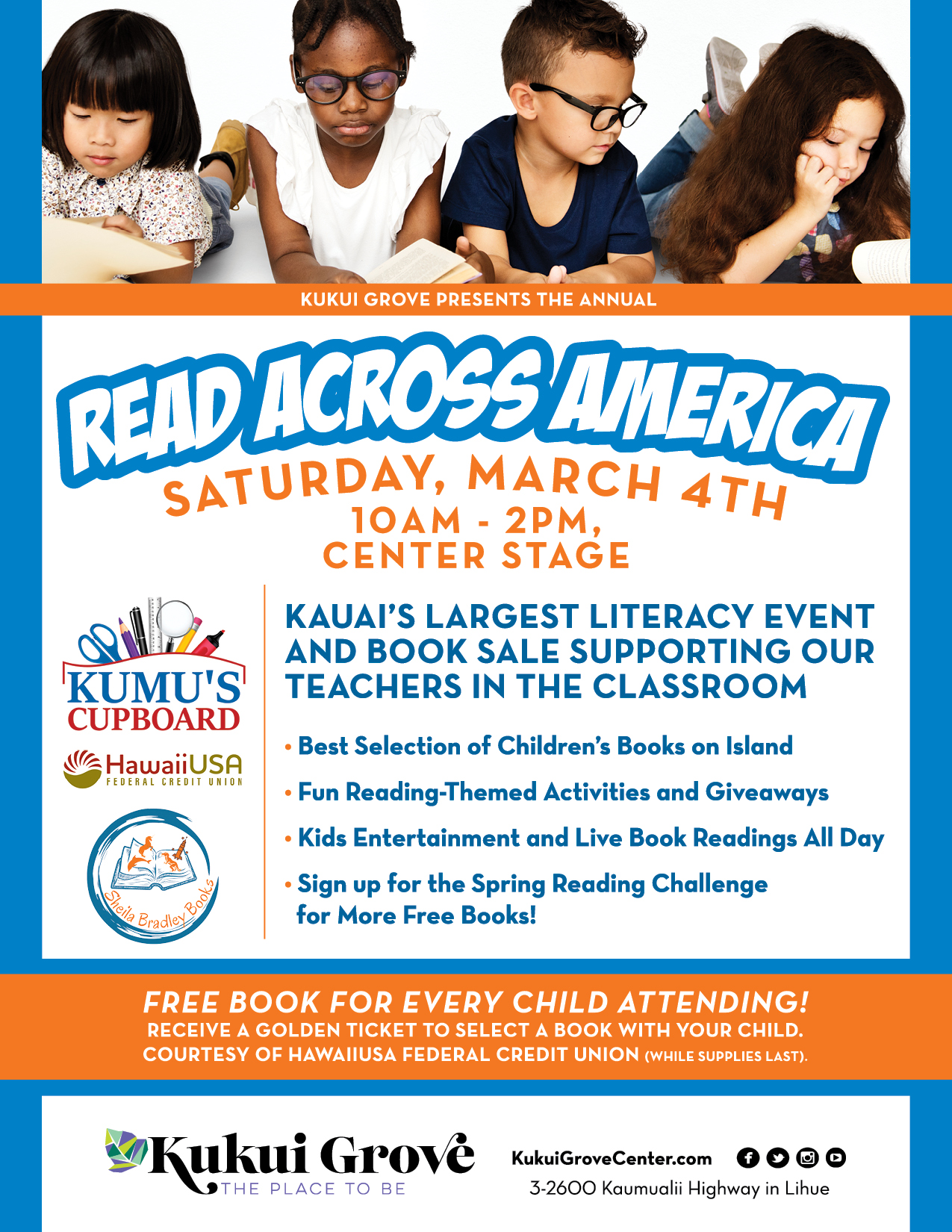 Read Across America Celebration & Giveaway | Kukui Grove Center
